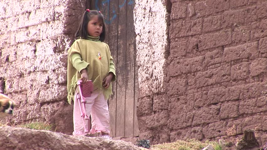 Cusco, Peru, South America. October 2007 Video Footage Of Poor Children ...