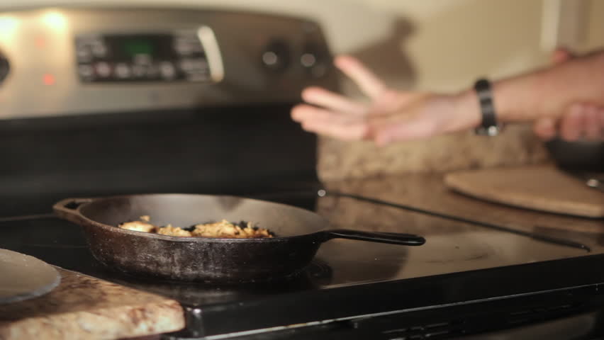 Man Touching A Hot Pan Stock Footage Video 19190725 | Shutterstock