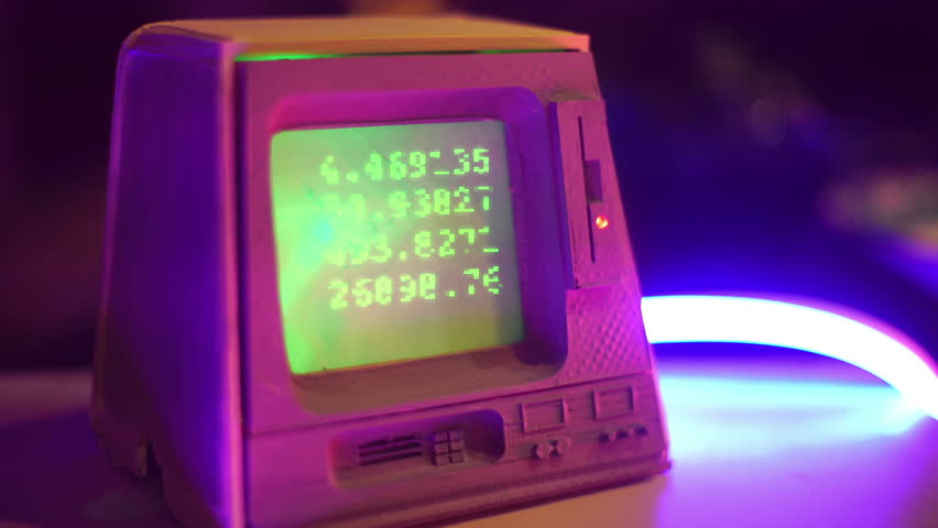 Hacking a Retro 80s Computer. Stock Footage Video (100% Royalty-free ...