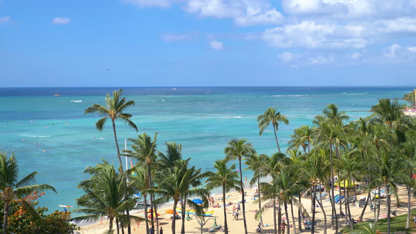 View from Waikiki Beach in Honolulu, Hawaii image - Free stock photo ...