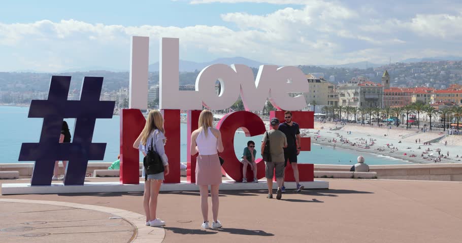Stock video of france, nice, 15 may 2017: people | 1008120097 ...