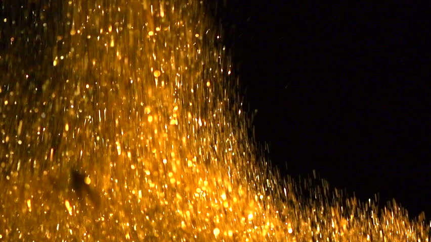 Glitter Exploding Golden Sparkles Isolated Stock Footage Video (100% ...