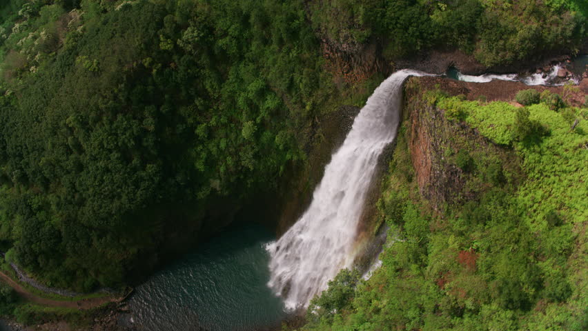Kauai, Hawaii Circa-2018, Aerial Overhead Video de stock (totalmente ...