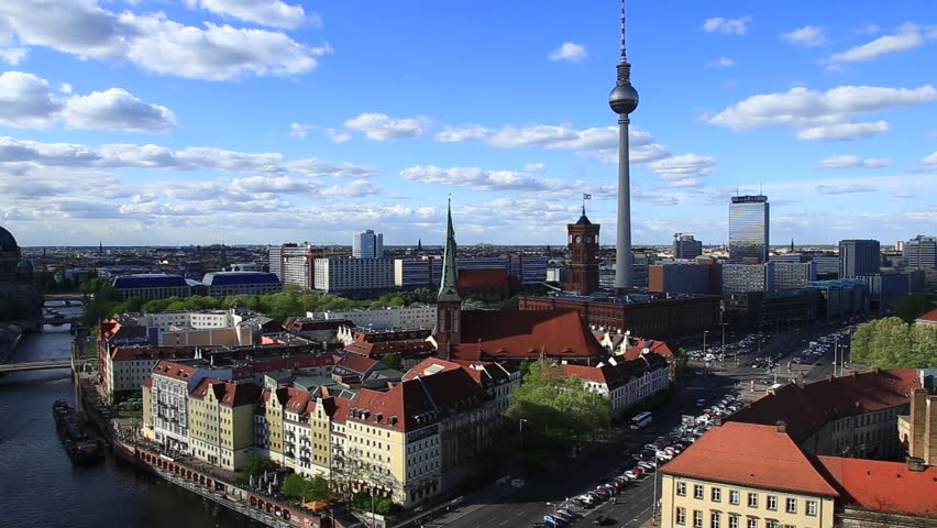 Skyline of Berlin and road image - Free stock photo - Public Domain ...