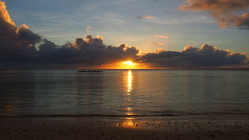 Sunset on the Beach in Guam image - Free stock photo - Public Domain ...