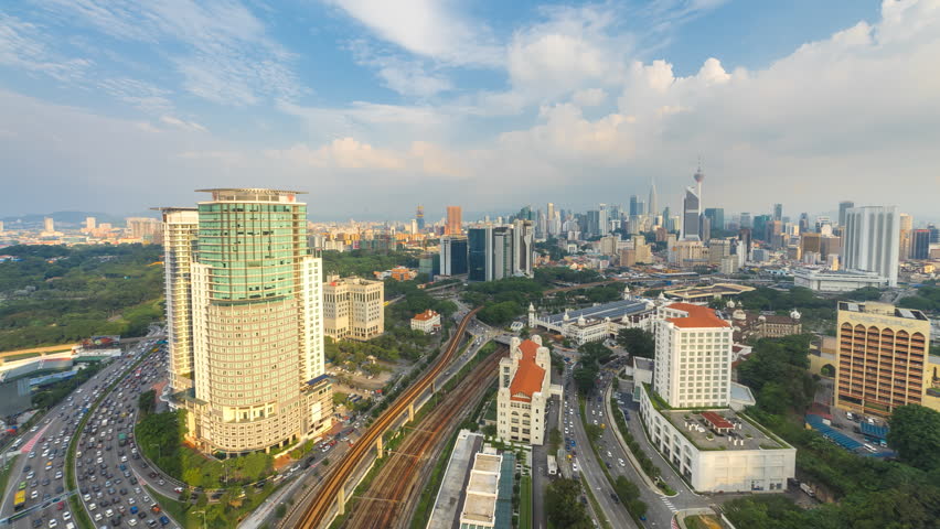 Aerial Time Lapse: High Angle Stock Footage Video (100% Royalty-free ...