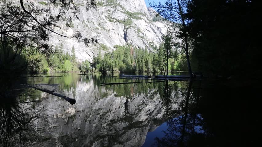 Mirror lake landscape in Yosemite National Park, California image ...