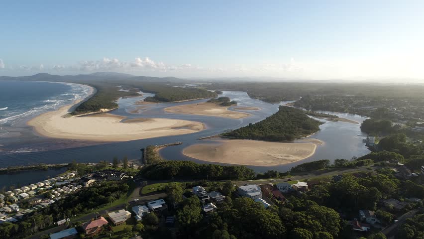 Sand and river landscape under the sky image - Free stock photo ...