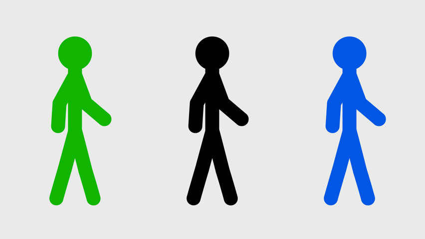 Stick Mans Loop Walk Animation, Stock Footage Video (100% Royalty-free ...