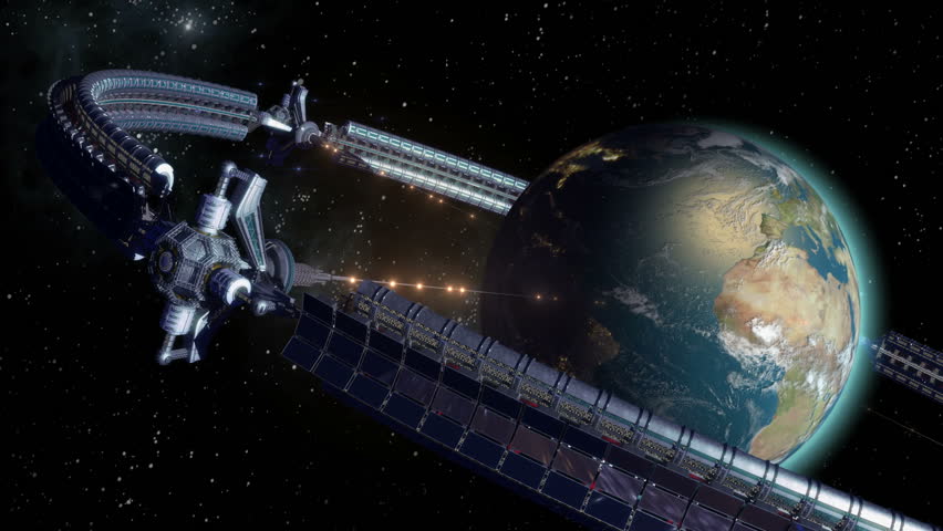 Giant Space Wheel Built Around Stock Footage Video (100% Royalty-free ...