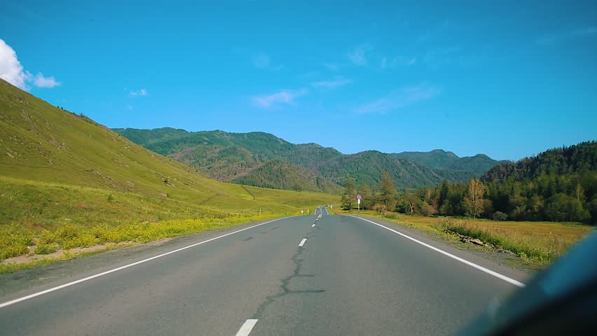 Open Road Driving in a Stock Footage Video (100% Royalty-free ...