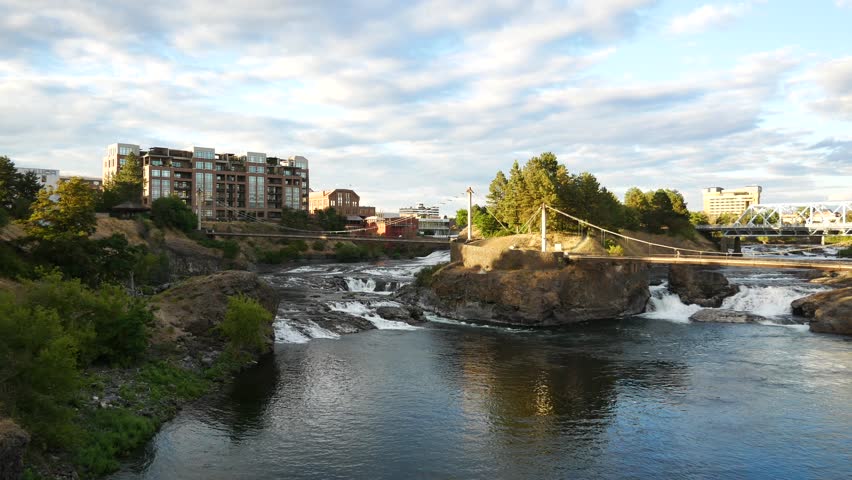 Spokane bridge landscape in Washington image - Free stock photo ...