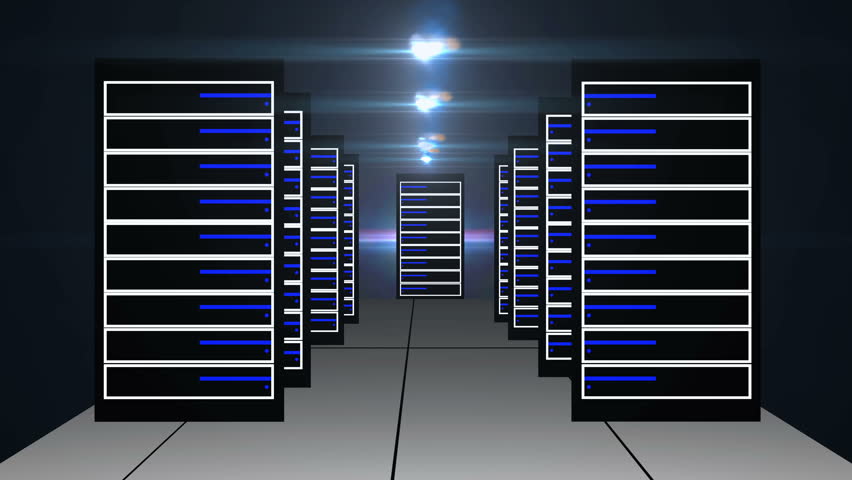 Computer Server Data Storage Room Stock Footage Video (100% Royalty ...