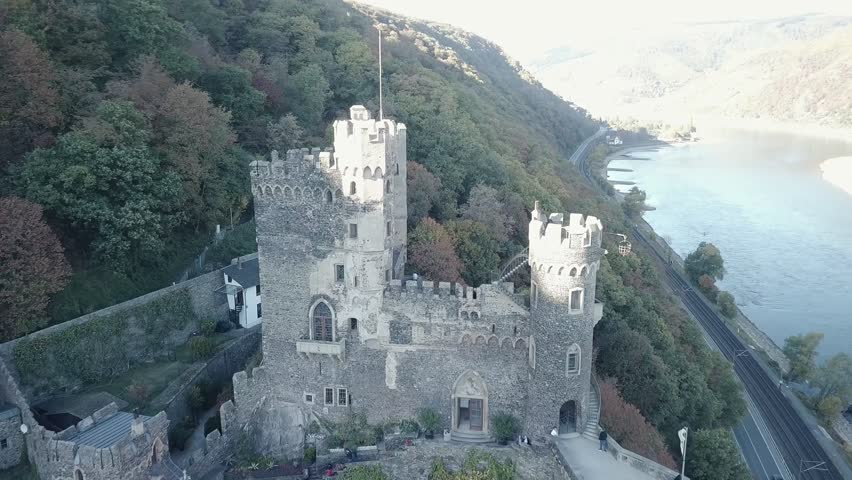 Romantik-schloß Burg Rheinstein Castle (germany) Stock Footage Video ...