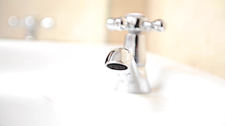 Turning On Tap, Close up Stock Footage Video (100% Royalty-free ...