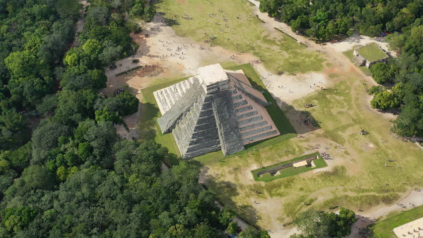 Aerial View of Ancient Mayan Stock Footage Video (100% Royalty-free ...