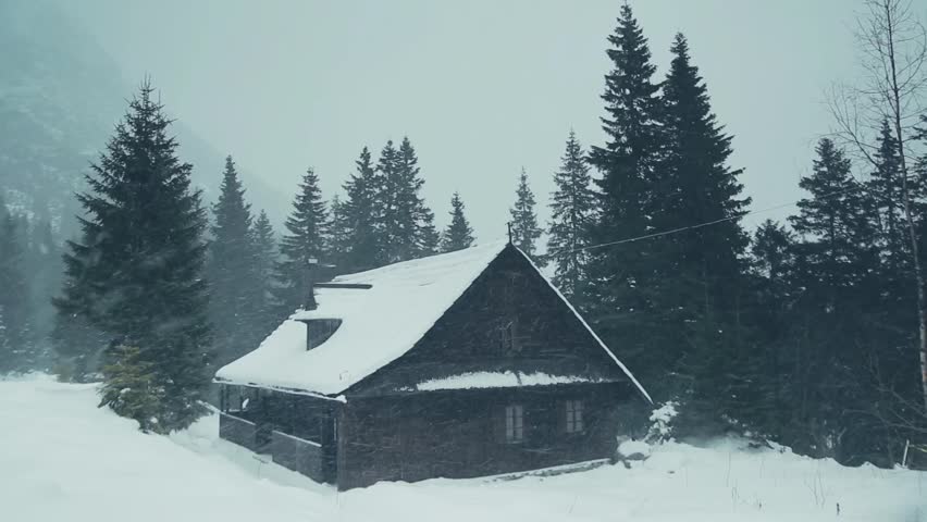 Winter landscape with small house image - Free stock photo - Public ...