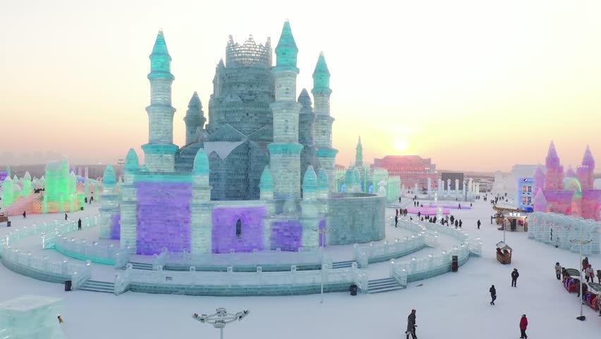 Harbin, China - January 6, Stock Footage Video (100% Royalty-free ...