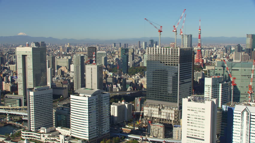 Red Skies over the cityscape in Tokyo, Japan image - Free stock photo ...