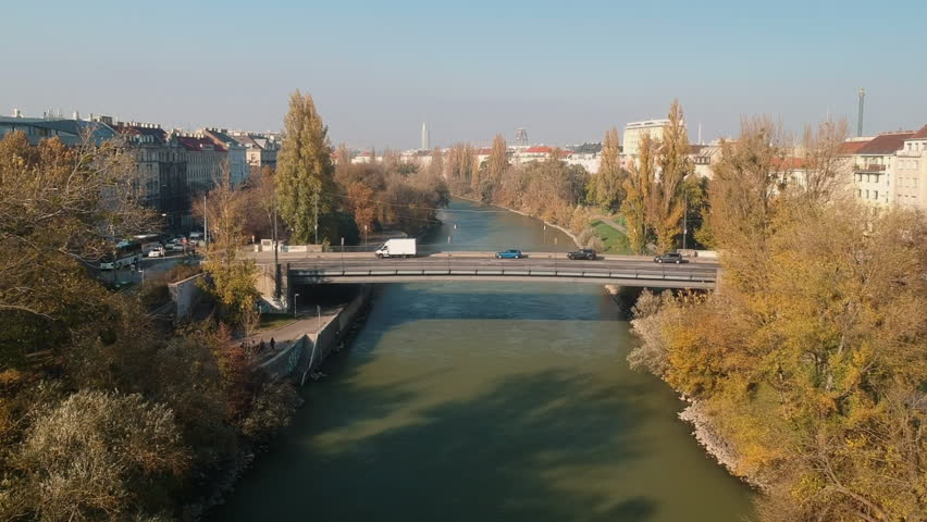Vienna Donaukanal landscape in Austria image - Free stock photo ...