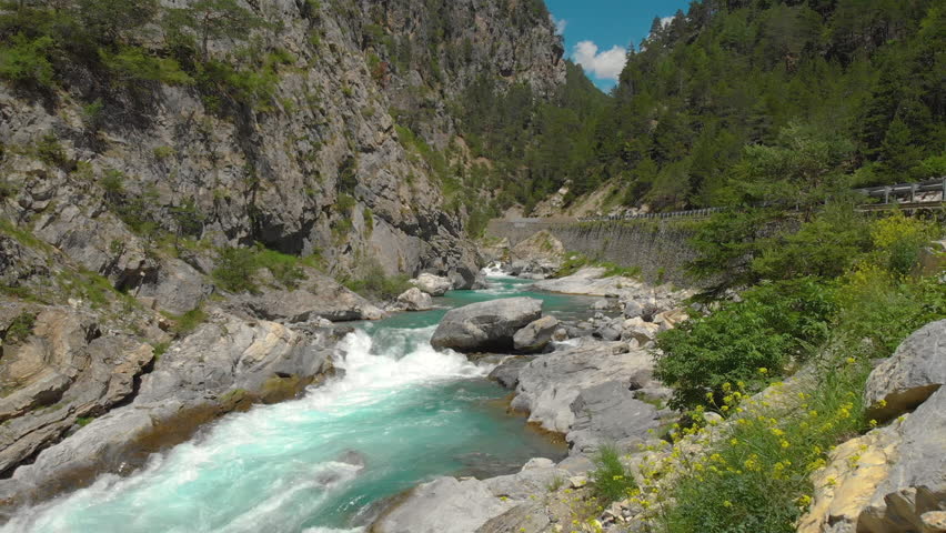 Mountain Valley Landscape with Stream running through image - Free ...