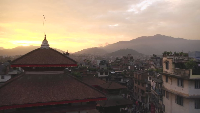Temple in Kathmandu in the Sunset in Nepal image - Free stock photo ...
