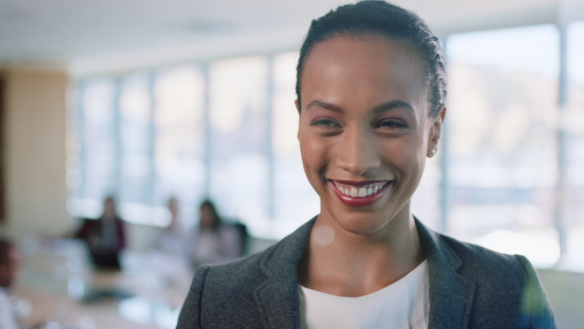 Portrait Mixed Race Business Woman Stock Footage Video (100% Royalty ...