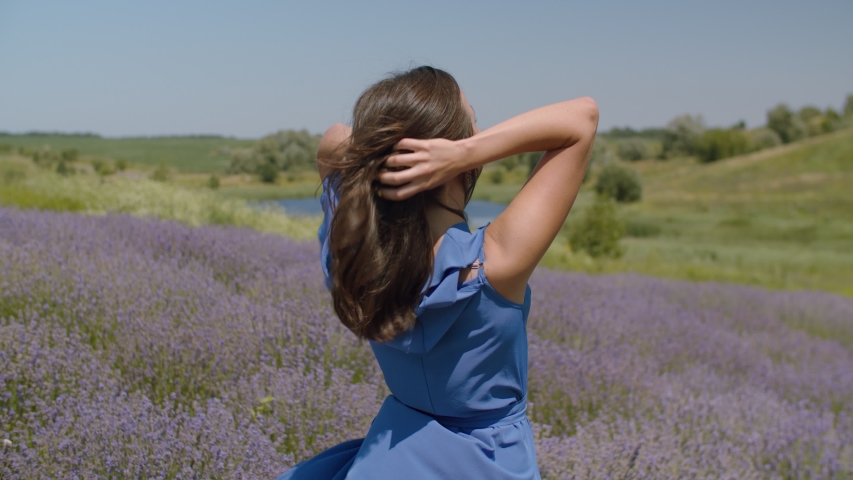 Charming Happy Woman Flicking Her Stock Footage Video (100% Royalty ...