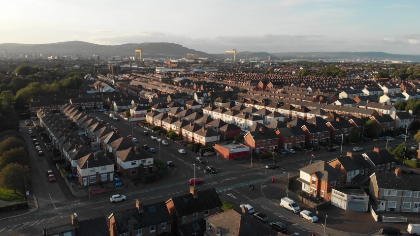 Belfast City Aerial View, Drone Stock Footage Video (100% Royalty-free ...
