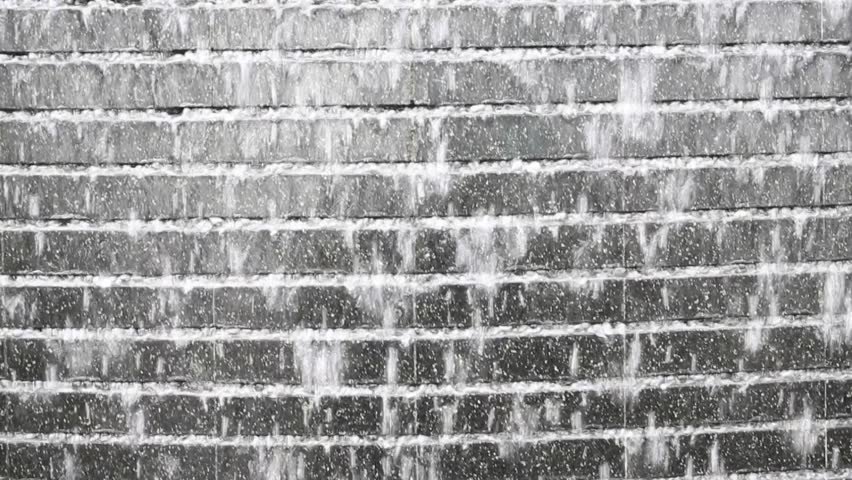 The Water Is Falling On The Concrete Wall Stock Footage Video 10529960 ...