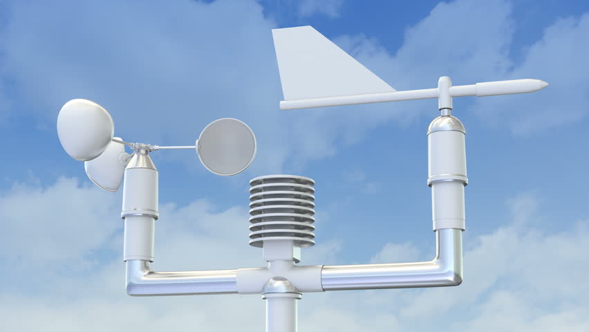 Stock video of weather station with moving clouds in | 10817417 ...