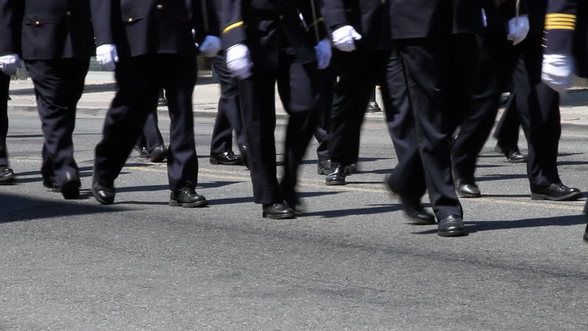 Police Marching at Parade Hd Stock Footage Video (100% Royalty-free ...