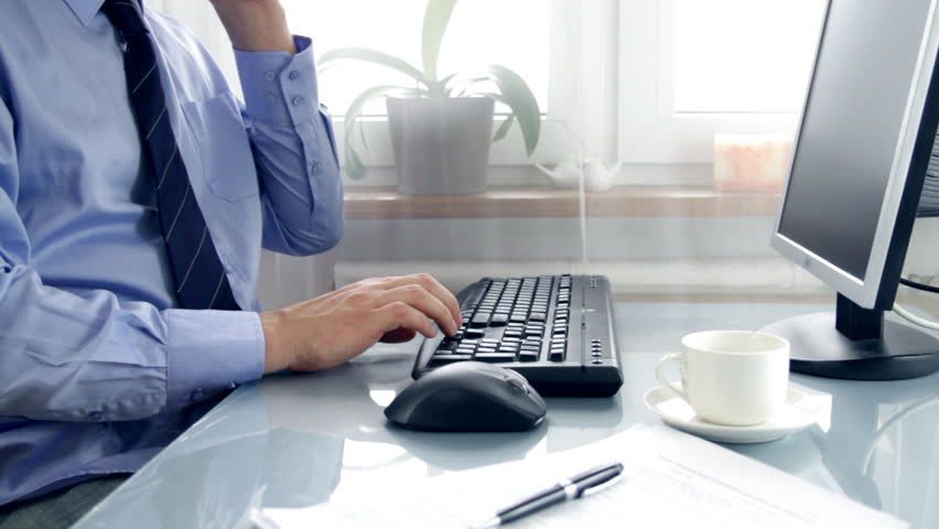 Businessman Receiving Phone Call During Stock Footage Video (100% ...