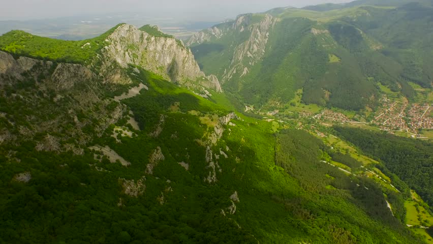 Stock video of beautiful mountain ridge summit vertical cliff ...