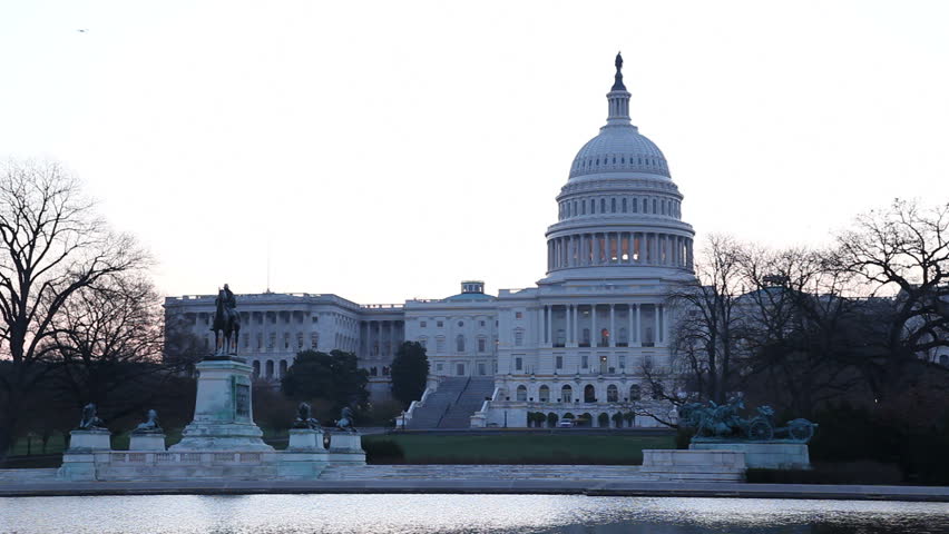 4K US Capitol Building In Washington DC Handdrawn Minimal Design ...
