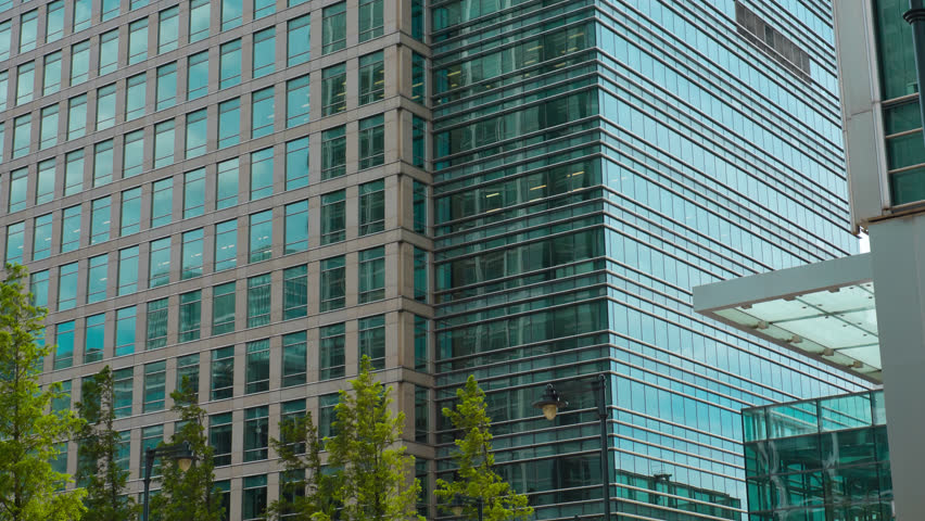 Stock video of banking office building, glass modern skyscraper ...