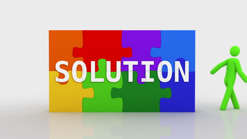 Stock video of solution puzzle. white background. 2 videos | 11746667 ...