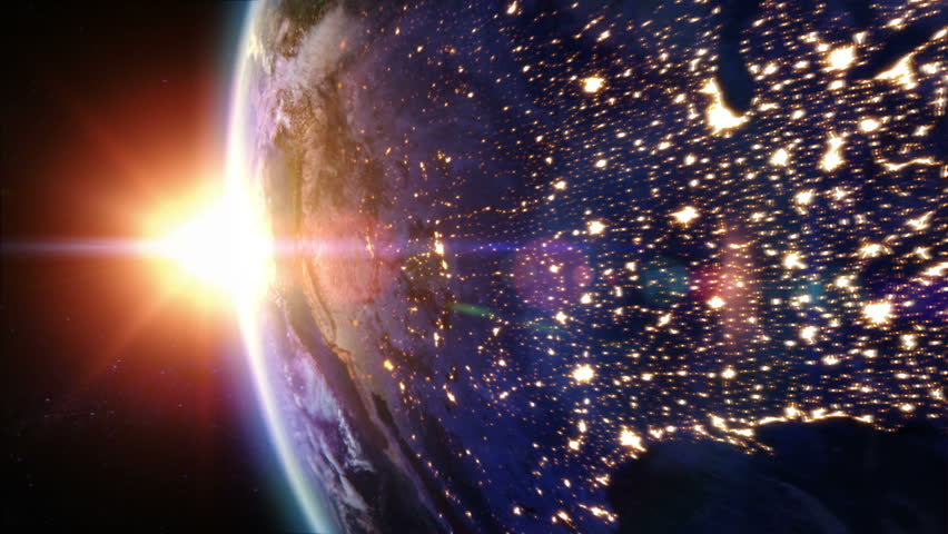 Stock video of sunrise over north america. earth seen | 11746697 ...