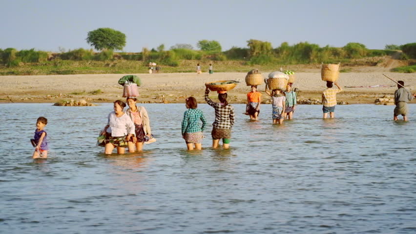 Pakokku, Myanmar - Dec 20, Stock Footage Video (100% Royalty-free ...