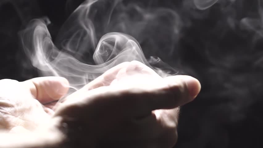 Smoke Curls from Man Empty Stock Footage Video (100% Royalty-free ...