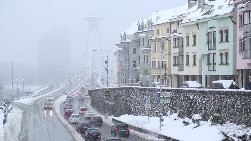 Stockvideo von rush hour in bratislava, capital of | 12527477 ...
