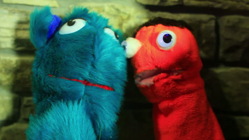 Original Puppet i Designed. Kissing Stock Footage Video (100% Royalty ...