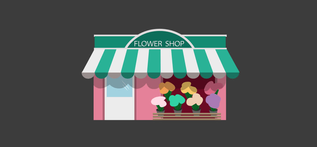 Video de stock de flower shop building animation. a great | 12706337 ...