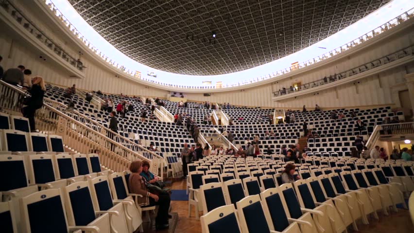 MOSCOW, RUSSIA - NOVEMBER 02, 2015: Audience Inside Tchaikovsky Concert ...