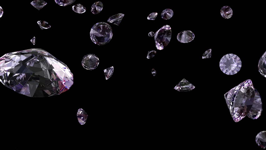 4k Falling Diamonds, Beautiful Background. Seamless Loop Séquences ...