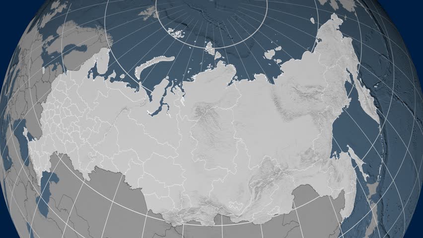 Altay Territory Extruded On The Elevation Map Of Russia. Elevation Data ...