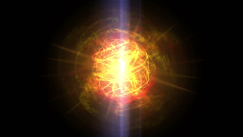 Radiate Red Energy Sphere, Fiery Red Ball In Speedy Motion, Rotating ...