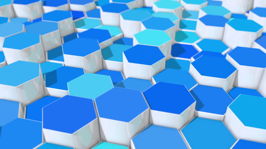 Hexagons Pattern Abstract Waving Loop Animation 4K 8k Uhd Blue Waving ...