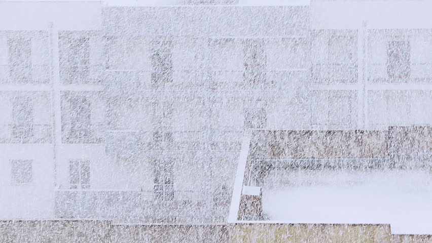 Intense Snow. Falling from Window Stock Footage Video (100% Royalty ...