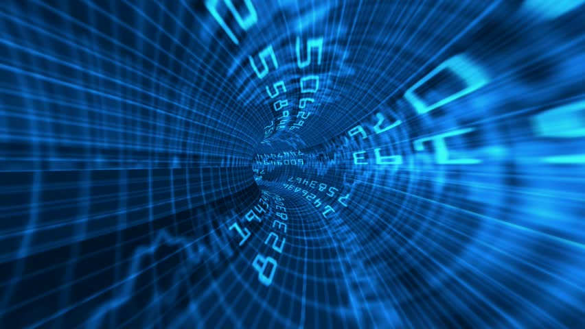 Data Tunnel Journey. Loopable Animation In 4k. Shot Inside Fibre Optic ...